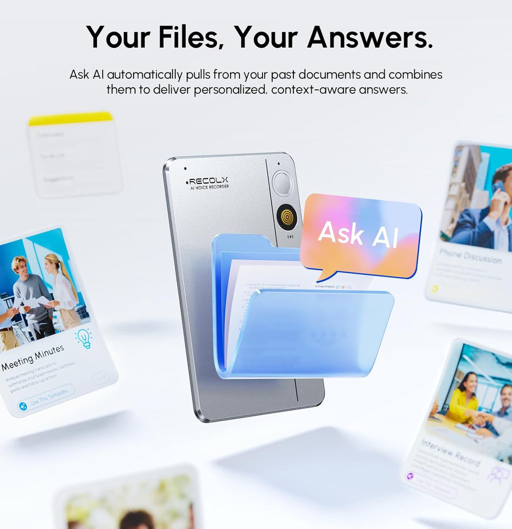Recolx Tap™ AI Voice Recorder – Recolx.ai